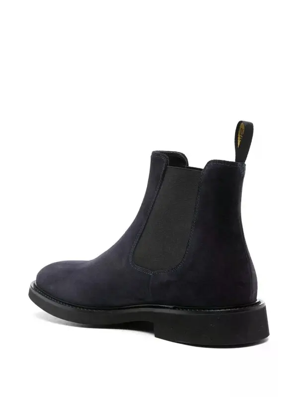 DOUCAL'S Almond-toe Suede Chelsea Boots - Blue