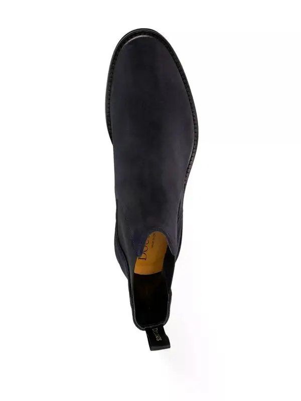 DOUCAL'S Almond-toe Suede Chelsea Boots - Blue