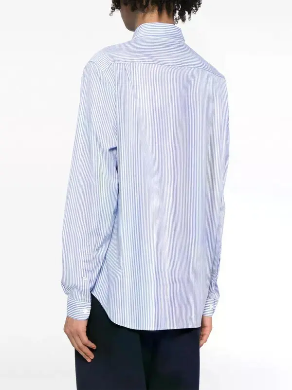 Lacoste Logo-patch Striped Cotton Shirt
