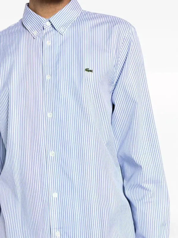 Lacoste Logo-patch Striped Cotton Shirt