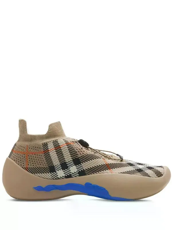 Burberry Check Knit Neptune Sneakers