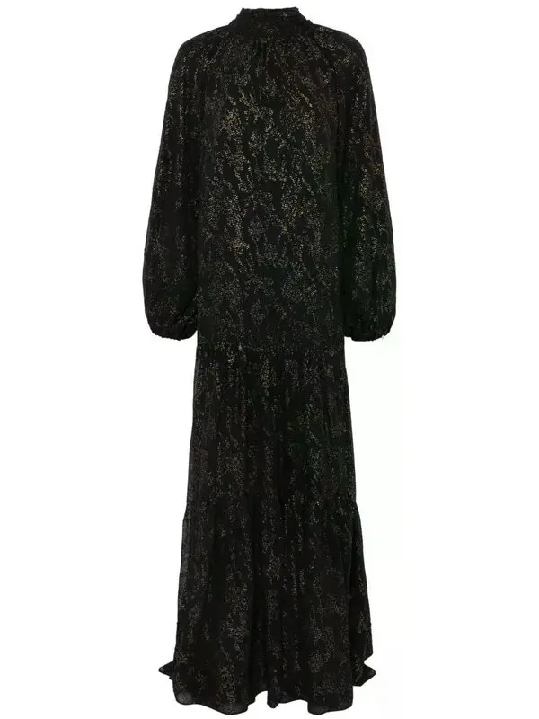 NISSA Glitter-detail Maxi Dress