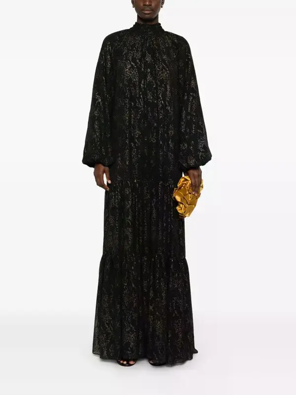 NISSA Glitter-detail Maxi Dress