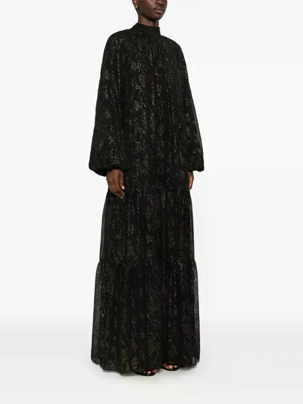 NISSA Glitter-detail Maxi Dress