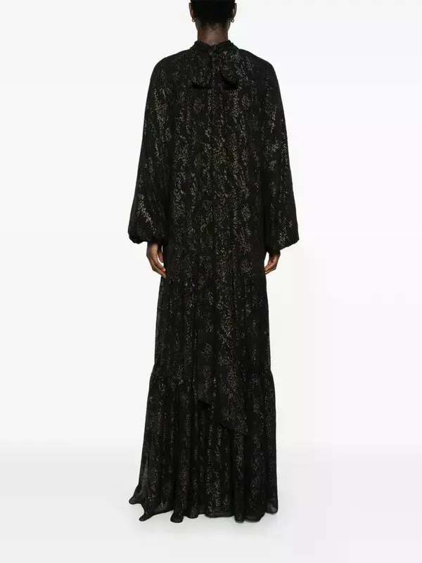 NISSA Glitter-detail Maxi Dress