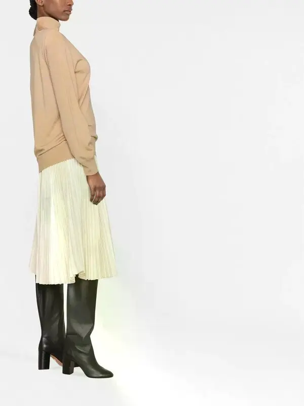 JIL SANDER Roll-neck Wool Jumper - Brown
