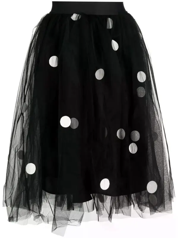 JNBY Polka-dot A-line Skirt - Black
