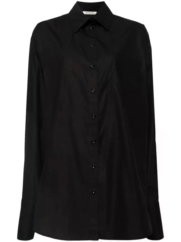PETER DO Side-stripe Cotton Shirt