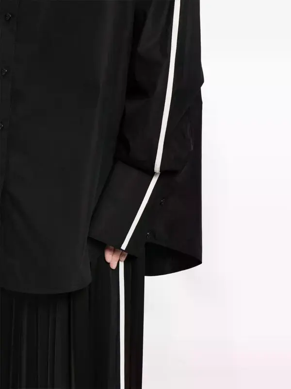 PETER DO Side-stripe Cotton Shirt