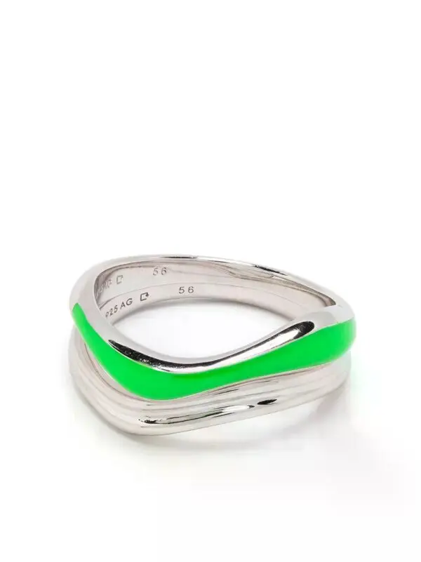 MARIA BLACK Soma Neon Ring Stack - Silver