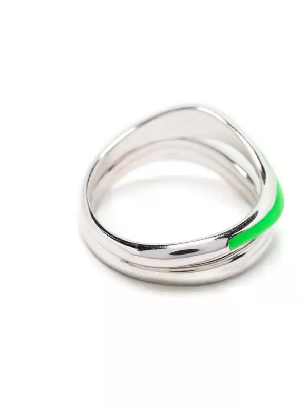 MARIA BLACK Soma Neon Ring Stack - Silver