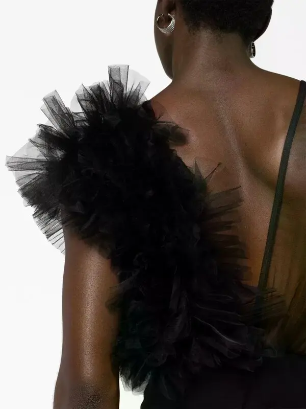 Alchemy Fashions Ruffled Single-sleeve Bodysuit