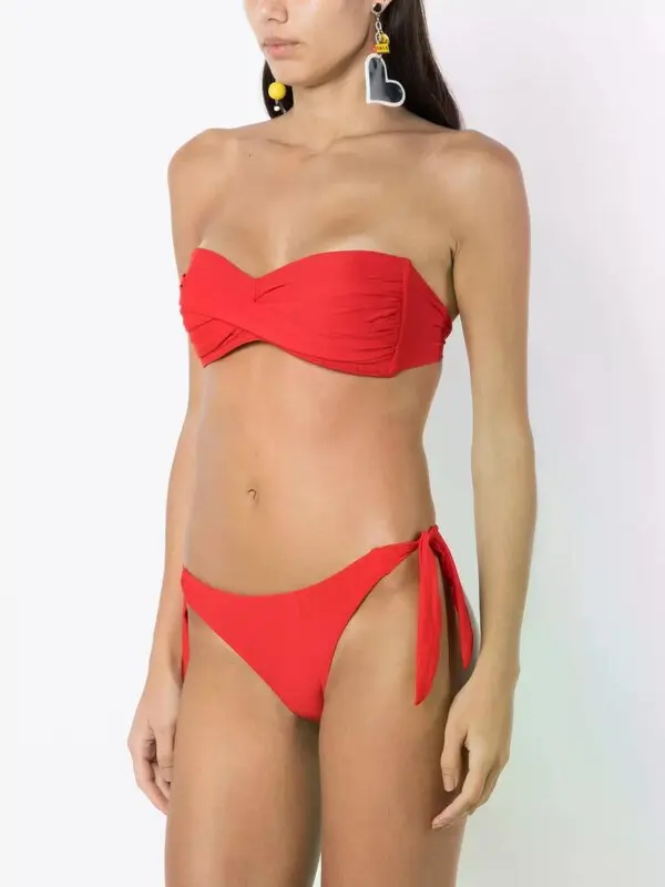 AMIR SLAMA Twist-detail Strapless Bikini