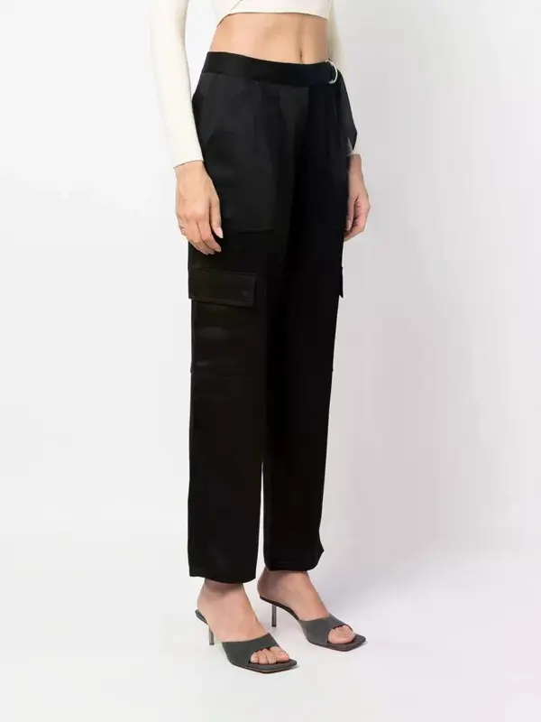 Simkhai Tapered-leg Satin Trousers
