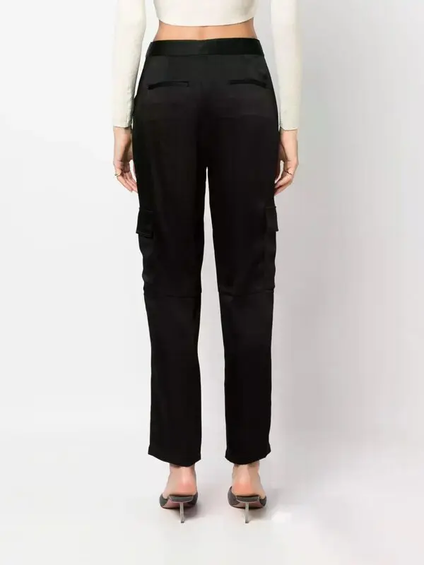 Simkhai Tapered-leg Satin Trousers