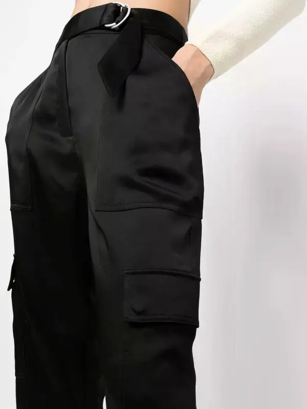 Simkhai Tapered-leg Satin Trousers