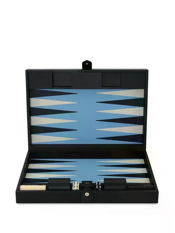 Smythson Panama Leather Backgammon Case