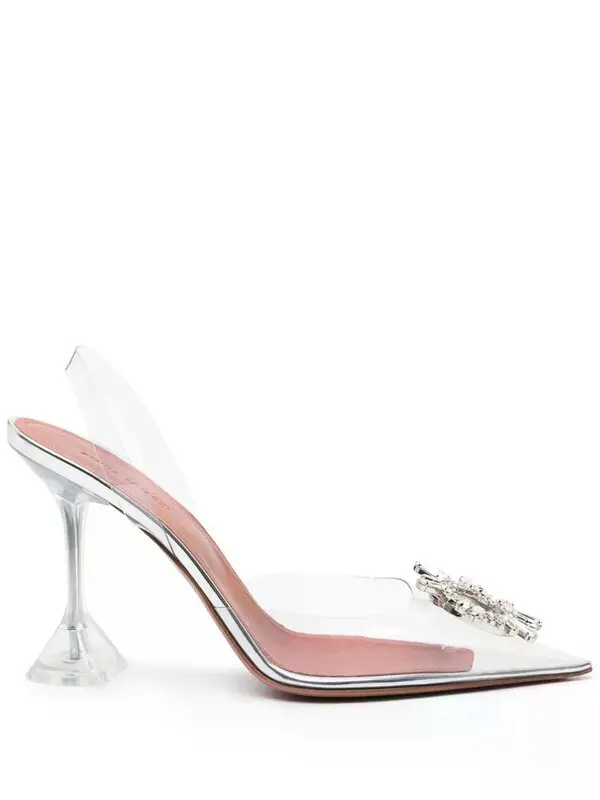 Amina Muaddi Begum Glass Slingback Pumps