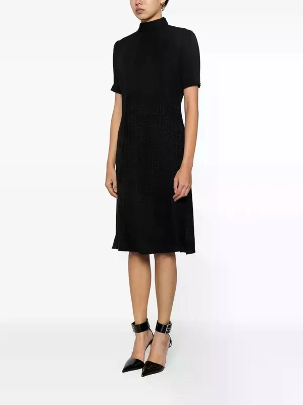 Givenchy 4g-jacquard Silk Midi Dress