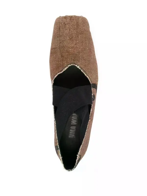 UMA WANG Printed Ballerina Shoes - Brown