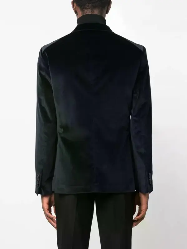 Tagliatore Logo-plaque Velvet Blazer