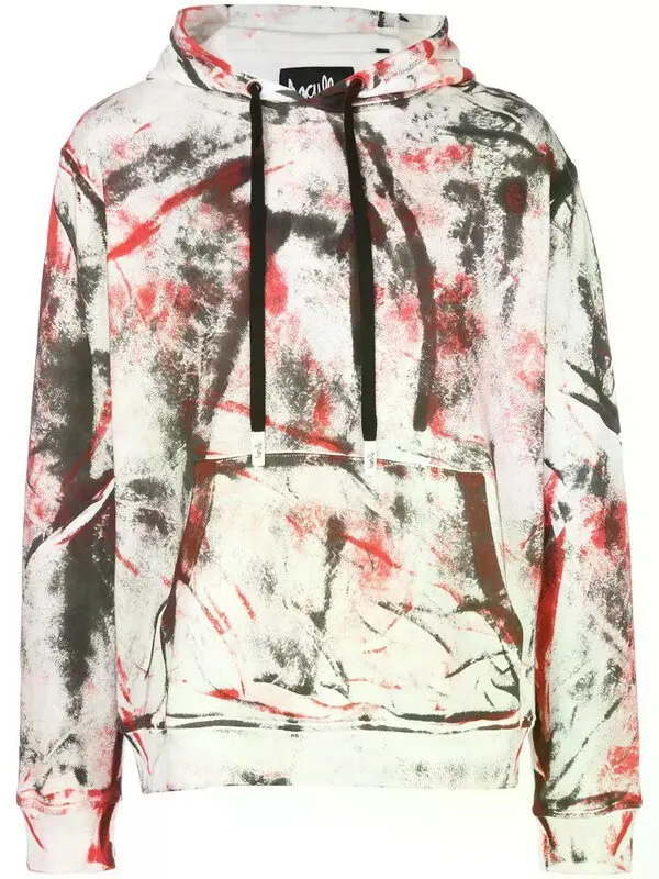 HACULLA. Hand-painted Cotton Hoodie - Red