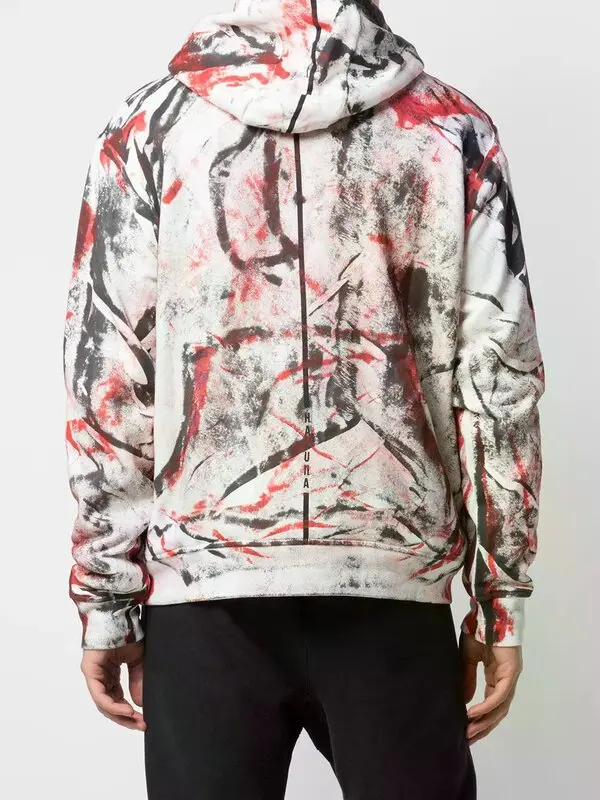 HACULLA. Hand-painted Cotton Hoodie - Red