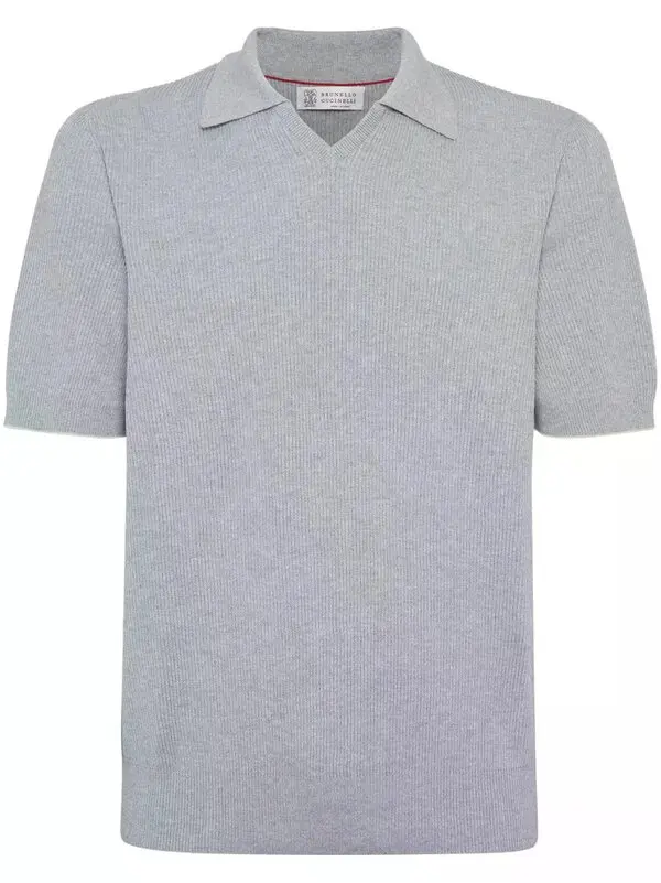 Brunello Cucinelli Ribbed-knit Polo Jumper