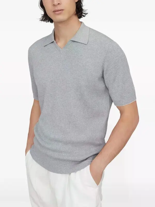 Brunello Cucinelli Ribbed-knit Polo Jumper
