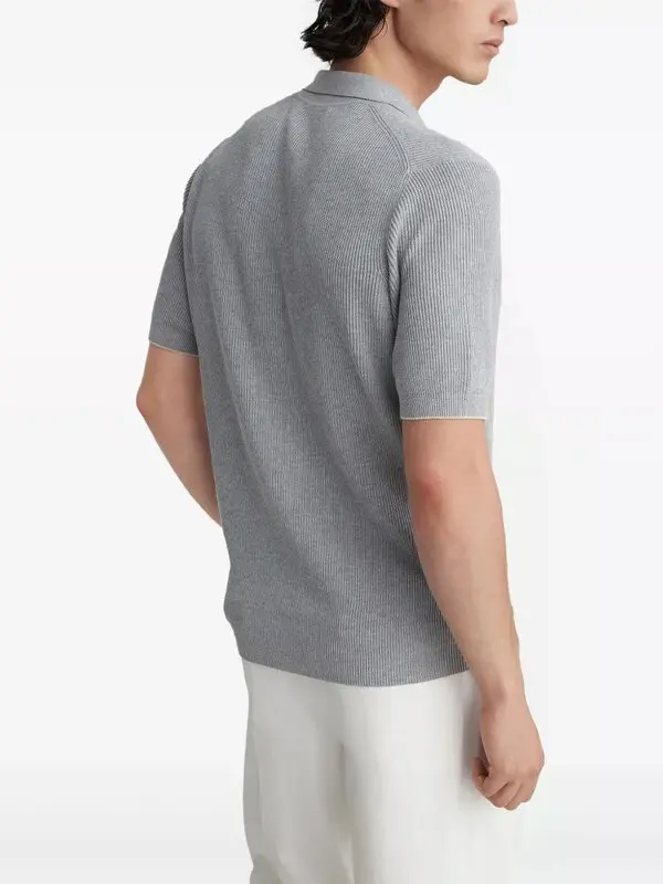 Brunello Cucinelli Ribbed-knit Polo Jumper
