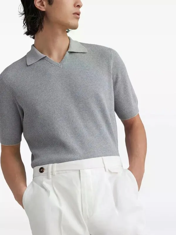 Brunello Cucinelli Ribbed-knit Polo Jumper