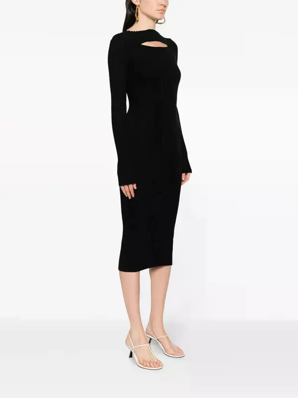 ANINE BING Lola Cut-out Ribbed Dress