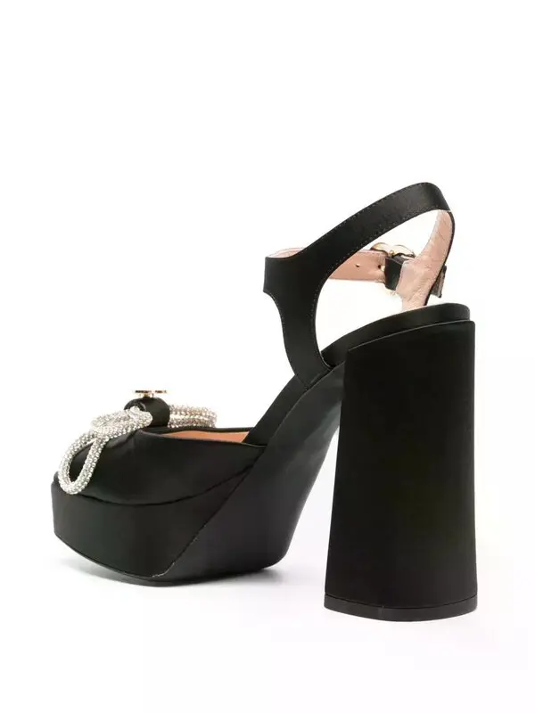 Moschino 130mm Crystal-embellished Bow Sandals