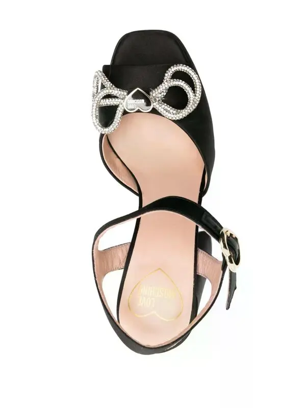 Moschino 130mm Crystal-embellished Bow Sandals