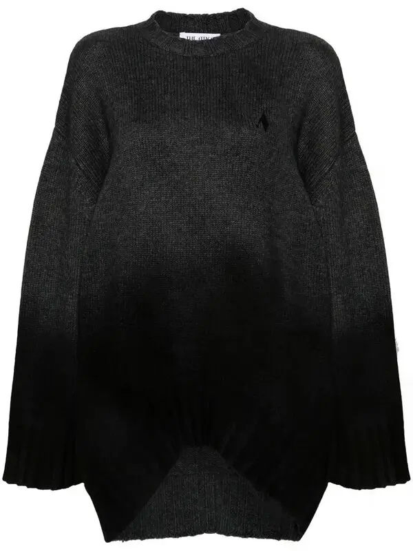Attico Ribbed-knit Mini Dress - Grey