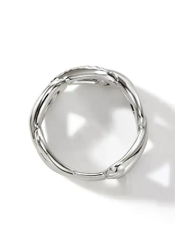 John Hardy Surf Pavé Link Ring