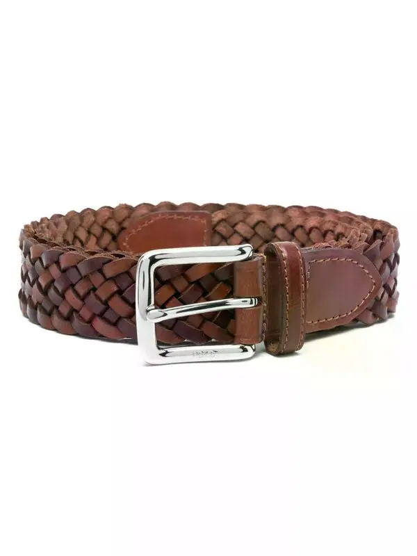 Polo Ralph Lauren Polo Pony Braided Leather Belt - Brown