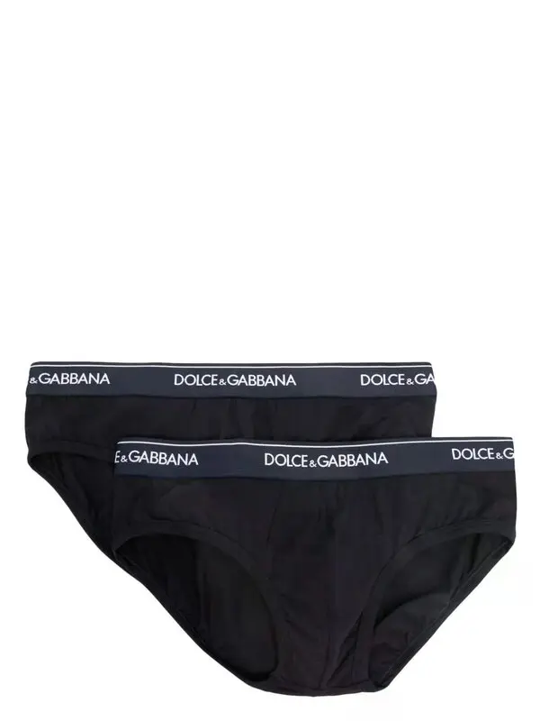 Dolce & Gabbana Stretch Cotton Brando Briefs Two-pack - Blue