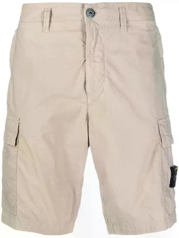Stone Island Parachute Canvas Shorts - Neutrals