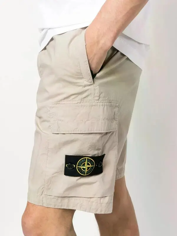 Stone Island Parachute Canvas Shorts - Neutrals