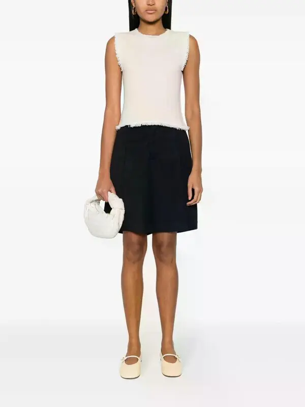 BARRIE Frayed-detailing Knitted Top - Neutrals