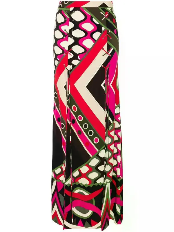 Emilio Pucci Vivara-print Maxi Skirt - Neutrals