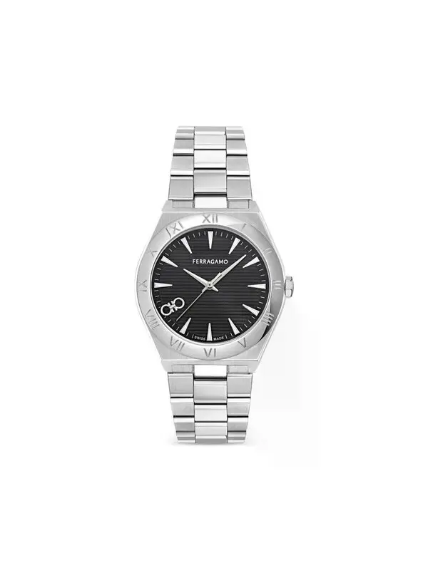 FERRAGAMO 40mm Vega Upper East Watch - Black
