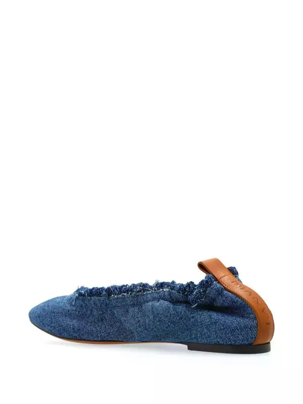 LANVIN Denim Ballerina Shoes