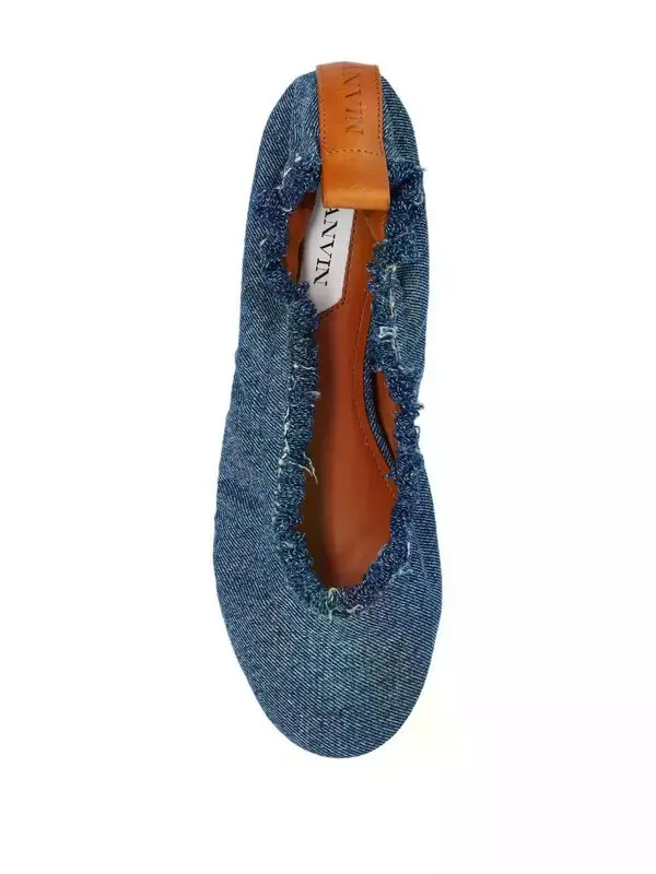 LANVIN Denim Ballerina Shoes