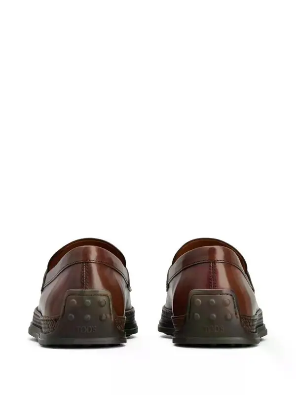 TOD'S Gomma Leather Moccasin Loafers