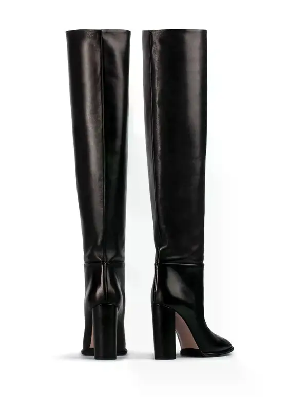 LE SILLA 110mm Elsa Block-heel Leather Boots - Black