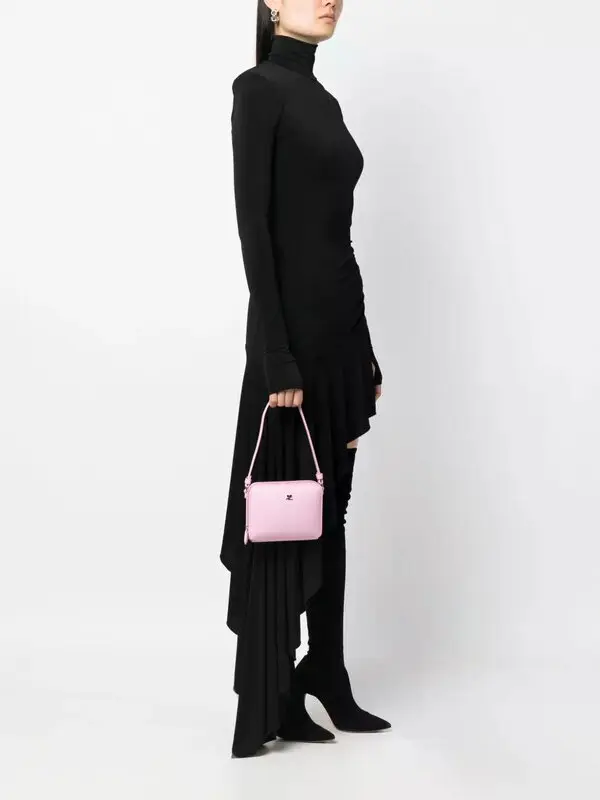 COURREGES Cloud Leather Shoulder Bag - Pink