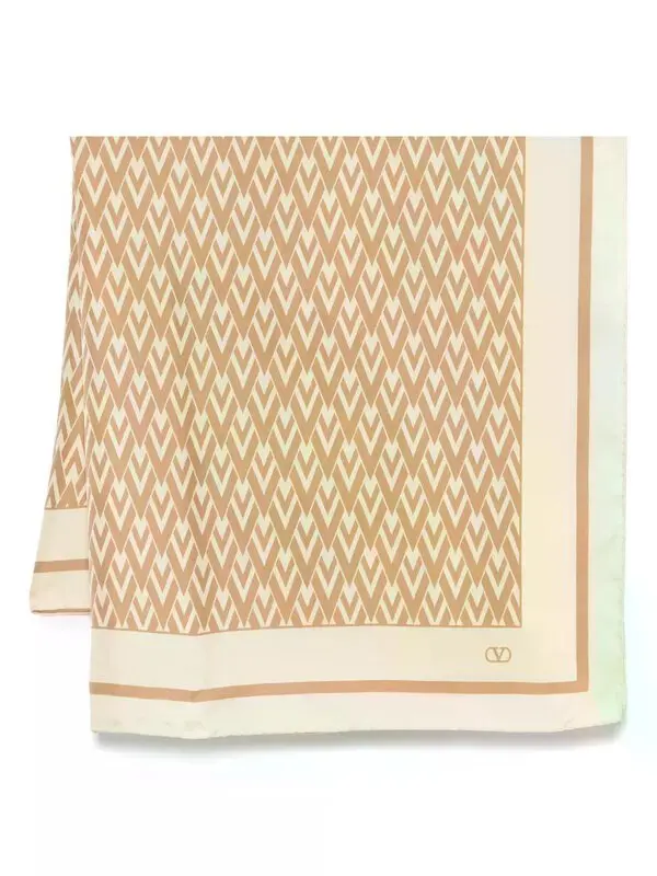 Valentino Garavani Toile Iconographe-print Scarf - Neutrals