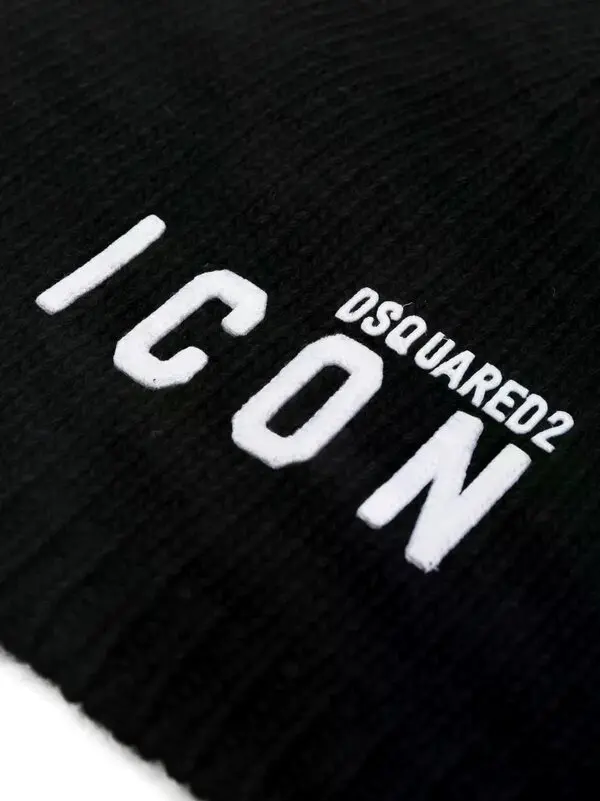 Dsquared2 Logo-embroidered Wool Beanie